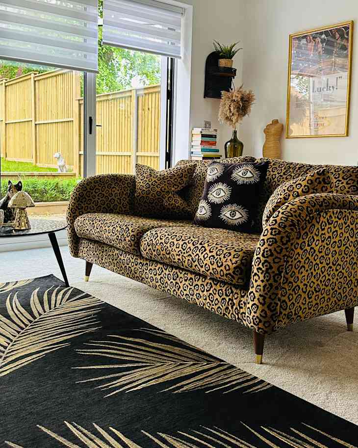 This Living Room Makeover Combines Pink Leopard Print Apartment Therapy